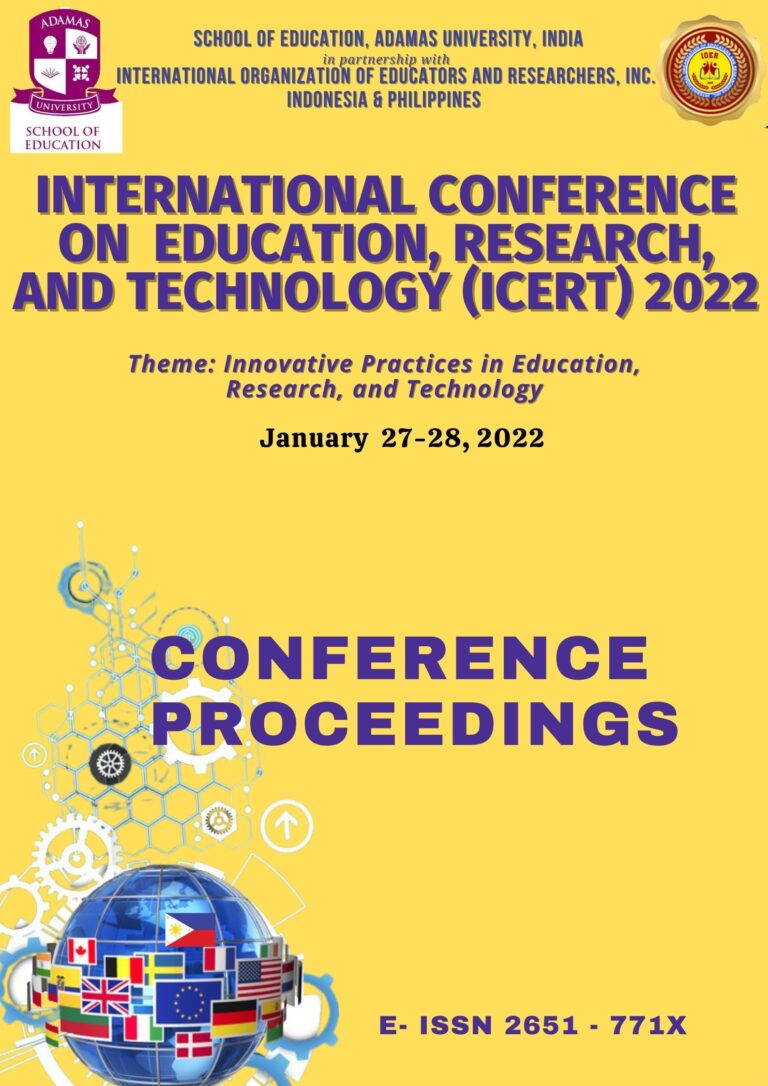INTERNATIONAL CONFERENCE ON EDUCATION, RESEARCH, AND TECHNOLOGY – IOER ...