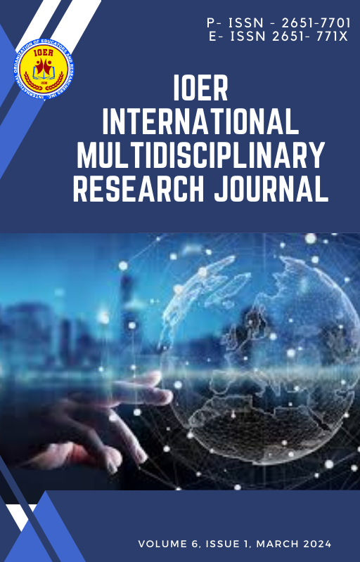 IOER International Multidisciplinary Research Journal – www.ioer-imrj.com